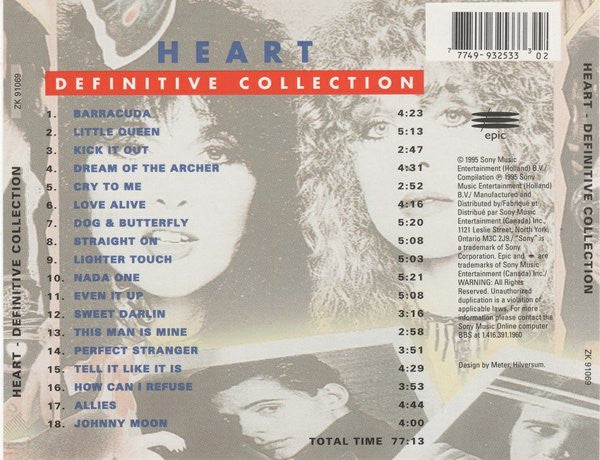 USED CD - Heart – Definitive Collection – Encore Records Ltd